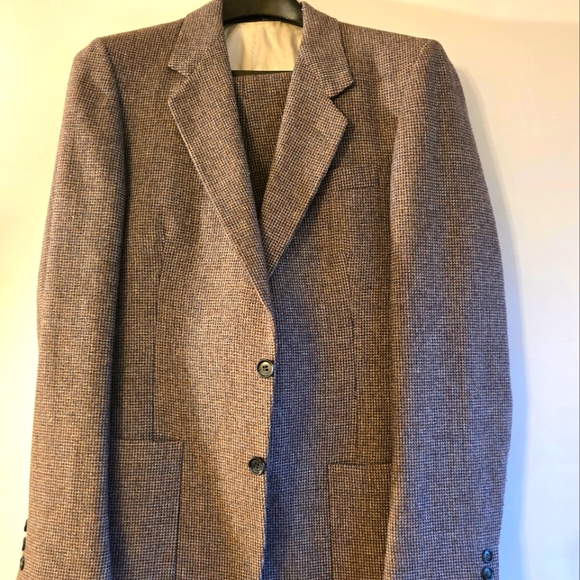 Adolfo | Suits & Blazers | Adolfo Vintage Mens Three Piece Suit Brown ...